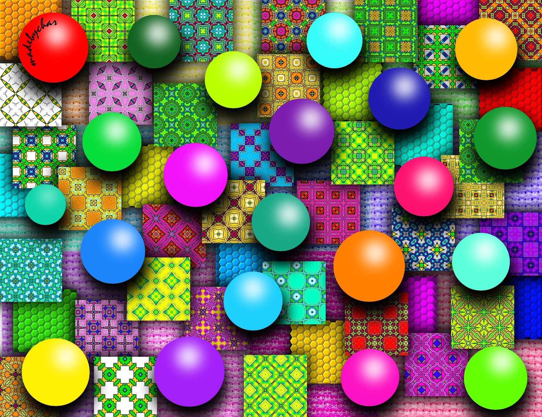 Solve Bouncy Balls.. jigsaw puzzle online with 192 pieces