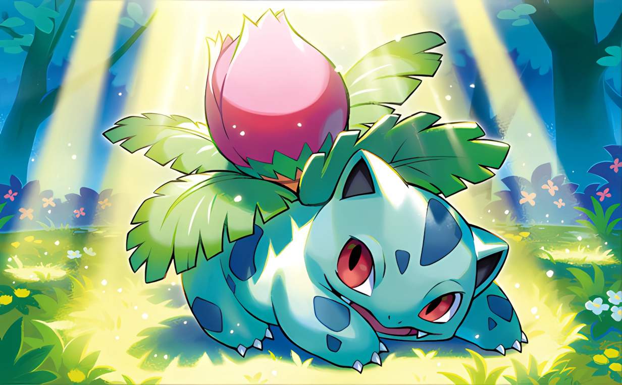 Solve 002/151 - Ivysaur jigsaw puzzle online with 150 pieces