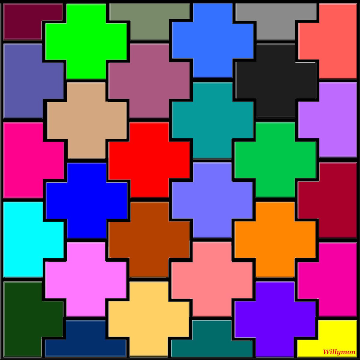 Solve crosses (small) jigsaw puzzle online with 81 pieces