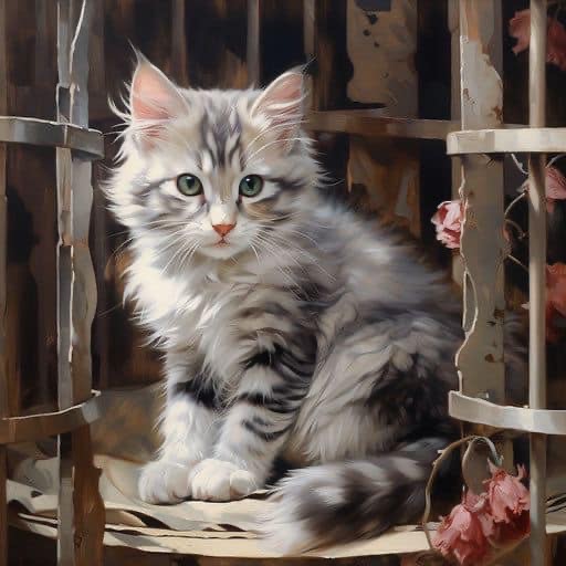 Solve poesje jigsaw puzzle online with 64 pieces